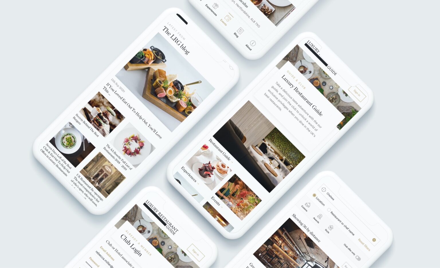 New Restaurant App: The Luxury Restaurant Guide - Lightflows